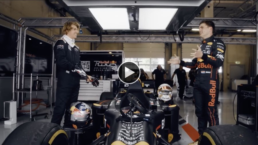 Fabio Wibmer drives a F1 car with Max Verstappen | IMB | Free Mountain ...