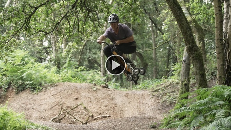 RIDING THE CRAZY 5 WHEEL BIKE ON MTB TRAILS! | IMB | Free Mountain Bike ...